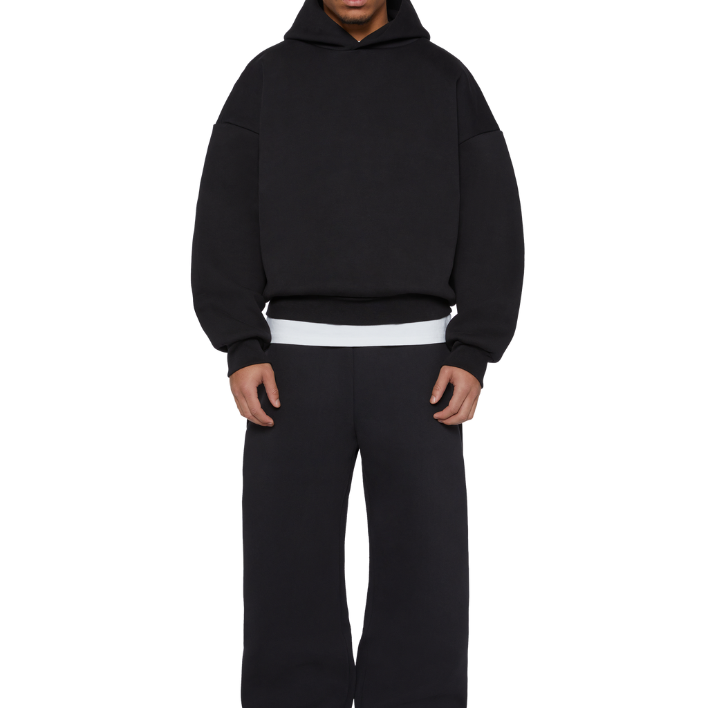 Night V2 Stacks | Men's Black Sweatpants | Seventhstores
